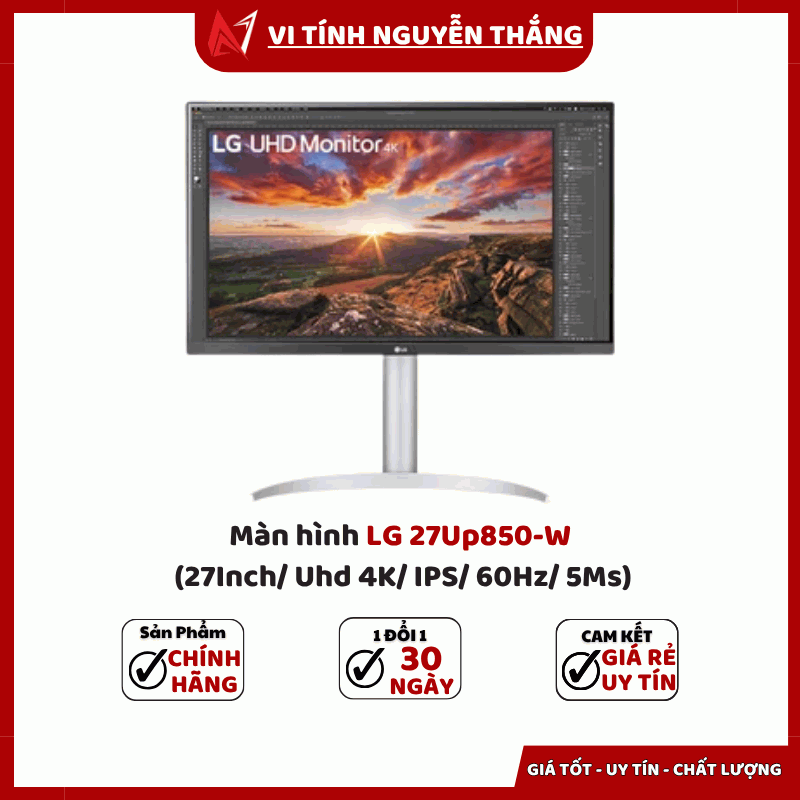 LG 27UP850-W 4K UHD IPS | USB-C, HDR400, FreeSync