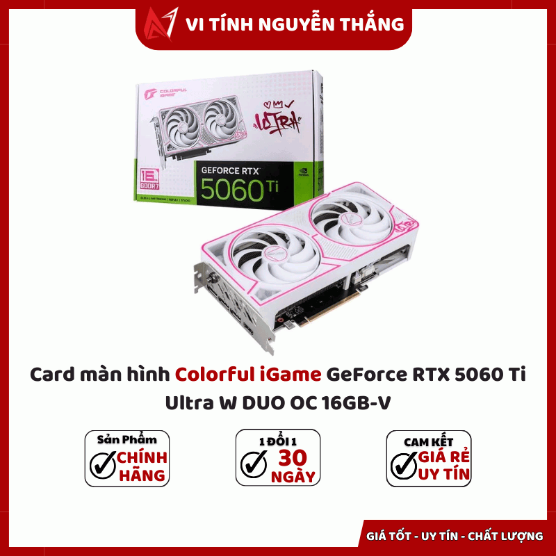 Card màn hình Colorful iGame GeForce RTX 5060 Ti Ultra W DUO OC 16GB-V