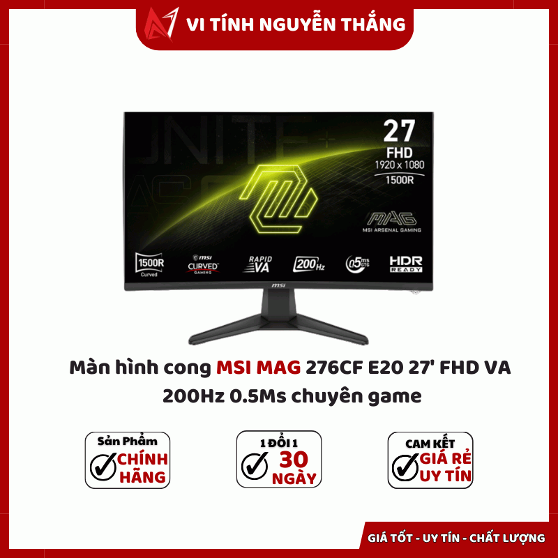 Màn hình cong MSI MAG 276CF E20 27 inch FHD VA 200Hz 0.5ms chuyên game